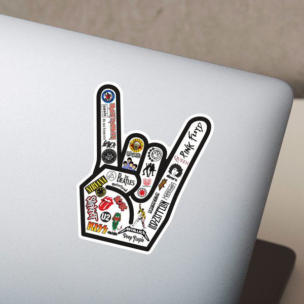Adesivo Mano Rock Logos | StickersMurali.com
